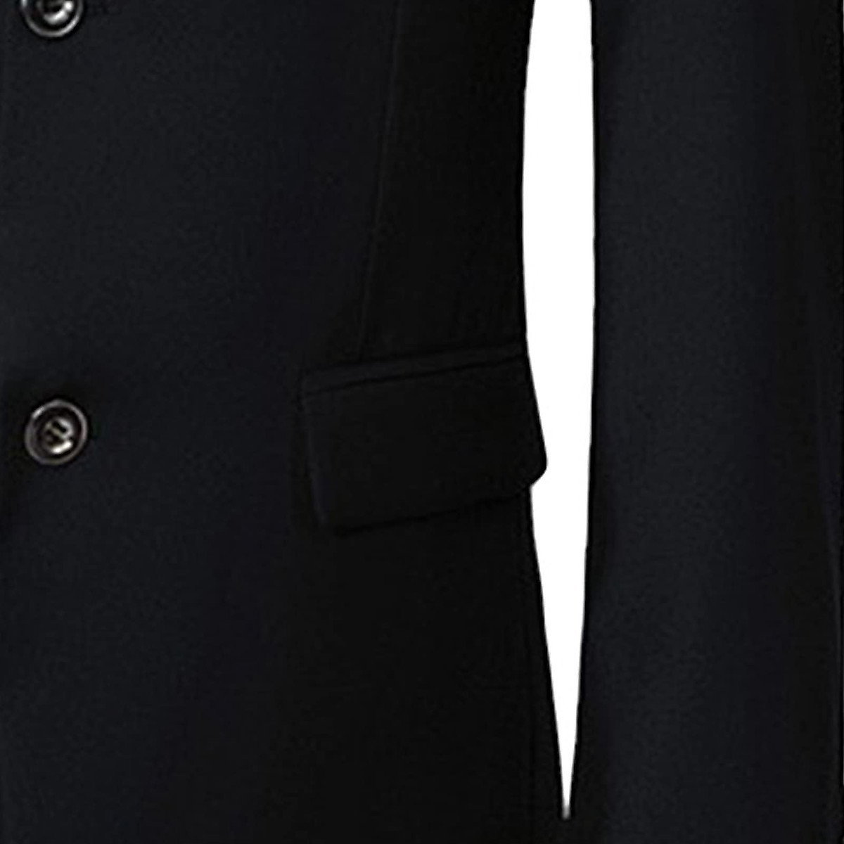 Men's Slim Fit Casual Blazer Jacket 2 Buttons Notched Lapel Formal Dress Jacket Lightweight Business Sport Coat (Black,Large)