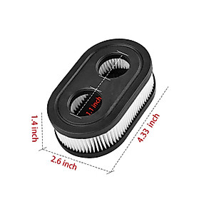Firequasar 593260 Air Filter, Lawn Mower Air Cleaner Cartridge Filter 4247 5432 5432k 09P00 09P702 550E 500EX 550EX 625 575EX (2)