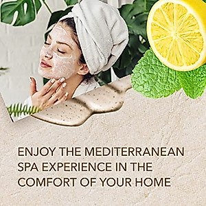 O Naturals Exfoliating Lemon Oil Dead Sea Salt Deep-Cleansing Face & Body Scrub. Anti-Cellulite Tones Helps Oily Skin, Acne, Ingrown Hairs & Dead Skin Remover. Essential Oils, Sweet Almond 18oz