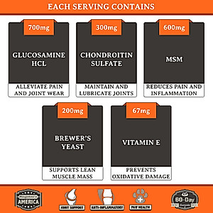 Free Range Joint Health Enhancer Supplement Powder for Dogs by Alpha Dog Nutrition - Premium Dog Arthritis Vitamins to Care for Joints - Contains Glucosamine, Chondroitin, MSM, Vitamin E, & More