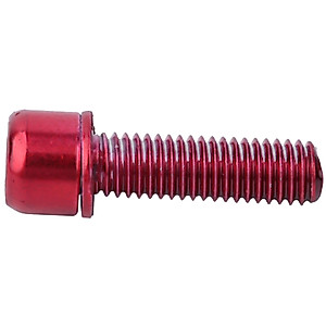 M5x18mm Stem Screw Bike Stem Bolt Bike Steering Handlebar Parts with Spacer(red)