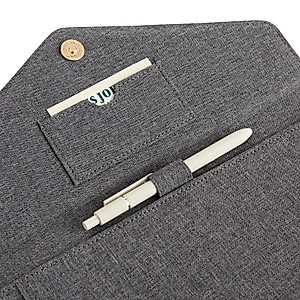 Professional Legal Notepad Portfolio, Grey Folio Notebook for Business and Work Organizer (12.5 x 10 in)