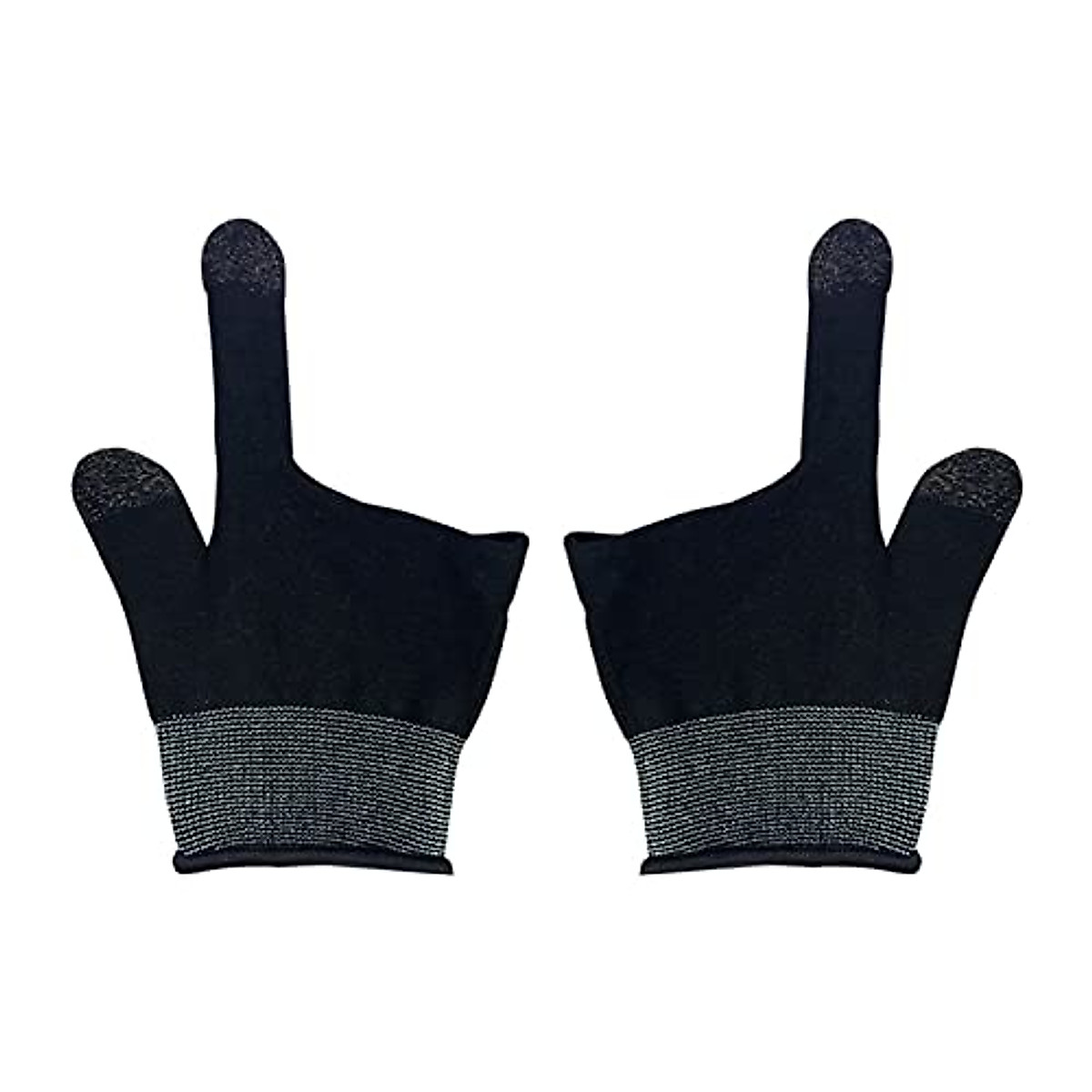 SamFansar Gaming Gloves Two-Finger/Five-Finger Gaming Finger Thumb Sleeve Gloves 1 Pair Practical A