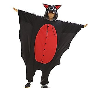 WOTOGOLD Animal Cosplay Costume Bat Unisex Adult Pajamas Black