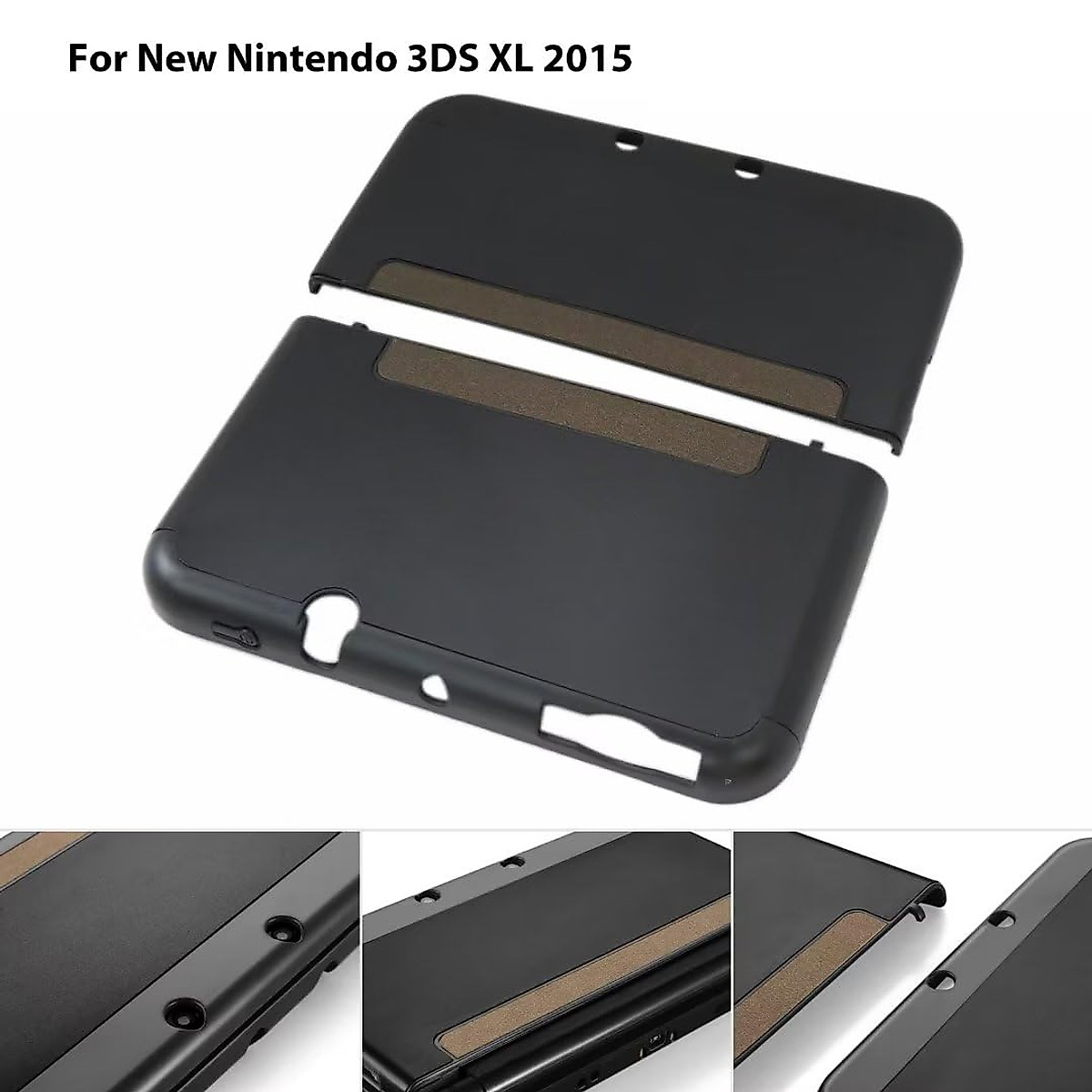 Protective Case Cover with Hard Shell Skin Compatible for New Nintendo 3DS XL LL, Anti-Scratch and Anti-Slip - Black