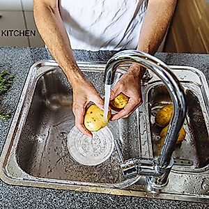 2PCS Kitchen Sink Stoppers, 4.8 Inch Drain Plug Natural Rubber Sink Drain Stopper, Sink Water Stopper, Bathtub Stopper, Sink Drain Cover for Kitchen, Bathroom and Laundry