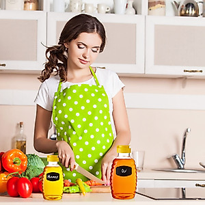 36 Pieces 8/16 oz Honey Bottles Squeeze Honey Bottles Clear Plastic Honey Bottles Honey Jar Container with 36 Pcs Chalkboard Labels and and 1 Pcs Pen Honey Holder with Flip Lid for Dispensing Food