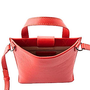 Harlie K SAMI Vegan Leather Small Crossbody Shoulder Bag Mini Purse Handbags for Women (Red)