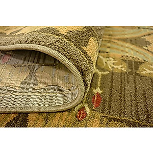 Unique Loom Edinburgh Collection Classic Oriental Traditional French Country Inspired Border Design Area Rug, 5 x 8 ft, Brown/Beige