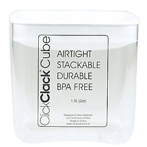 ClickClack Cube Storage Container, 2-Quart