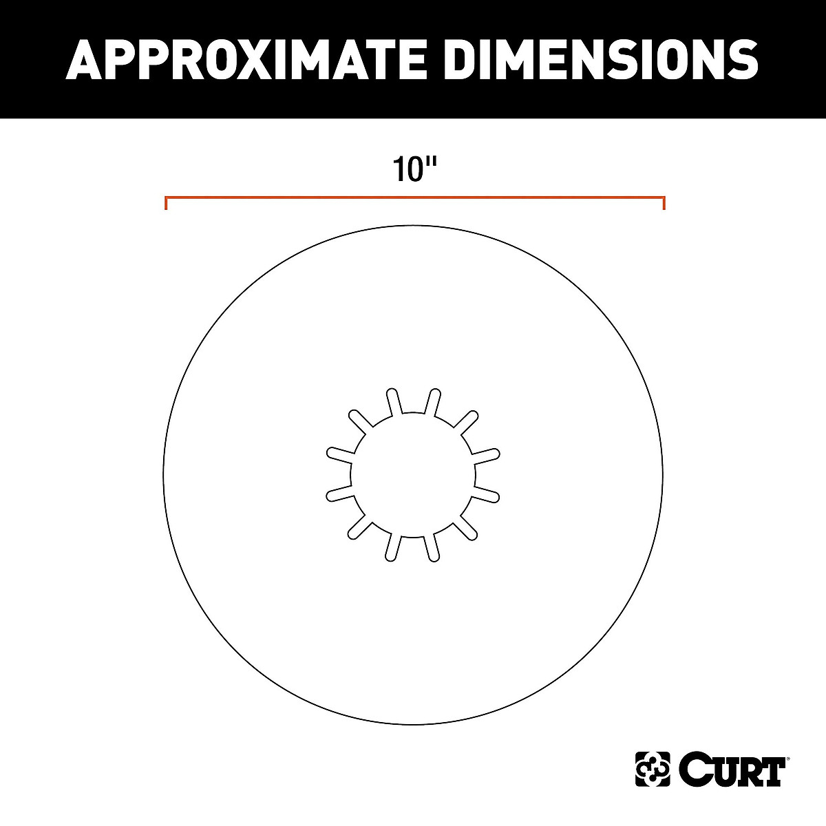 CURT 16721 5th Wheel Hitch Lube Plate, 10-Inch Diameter