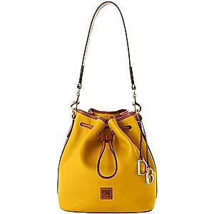 Dooney & Bourke Handbag, Pebble Grain Drawstring - Mustard