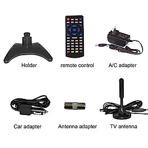 10.6 inch,Portable Rechargeable TV with ATSC Tuner,Support HDMI,AV in,USB,TF Card and Dual Stereo Speakers for Camping,Kitchen,RV use