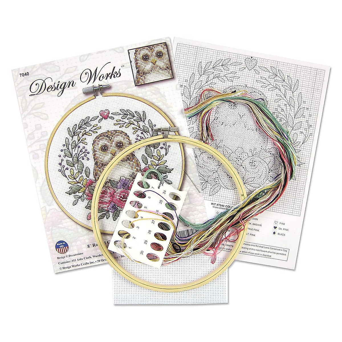 Design Works Crafts Janlynn Counted Cross Stitch Kit, Owl