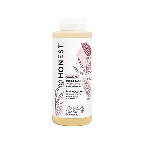 The Honest Company Foaming Bubble Bath , Gentle for Baby , Naturally Derived, Tear-free, Hypoallergenic , Sweet Almond Nourish, 12 fl oz