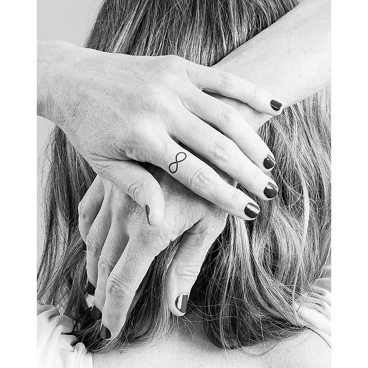 Inkbox Temporary Tattoos, Semi-Permanent Tattoo, One Premium Easy Long Lasting, Water-Resistant Temp Tattoo with For Now Ink - Lasts 1-2 Weeks, Infinity Tattoo, 1 x 1 in, Ad Infinitum