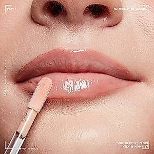 NYX PROFESSIONAL MAKEUP This Is Milky Gloss, Lip Gloss with 12 Hour Hydration, Vegan - Milk & Hunny (Honey Nude)