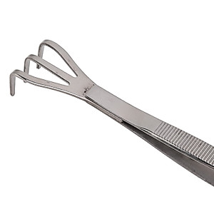 Bonsai Root Rake, 3Prong Nonslip Stainless Steel Root Rake, Ergonomic Handle for Loose Soil for Potted Plant (Bent)