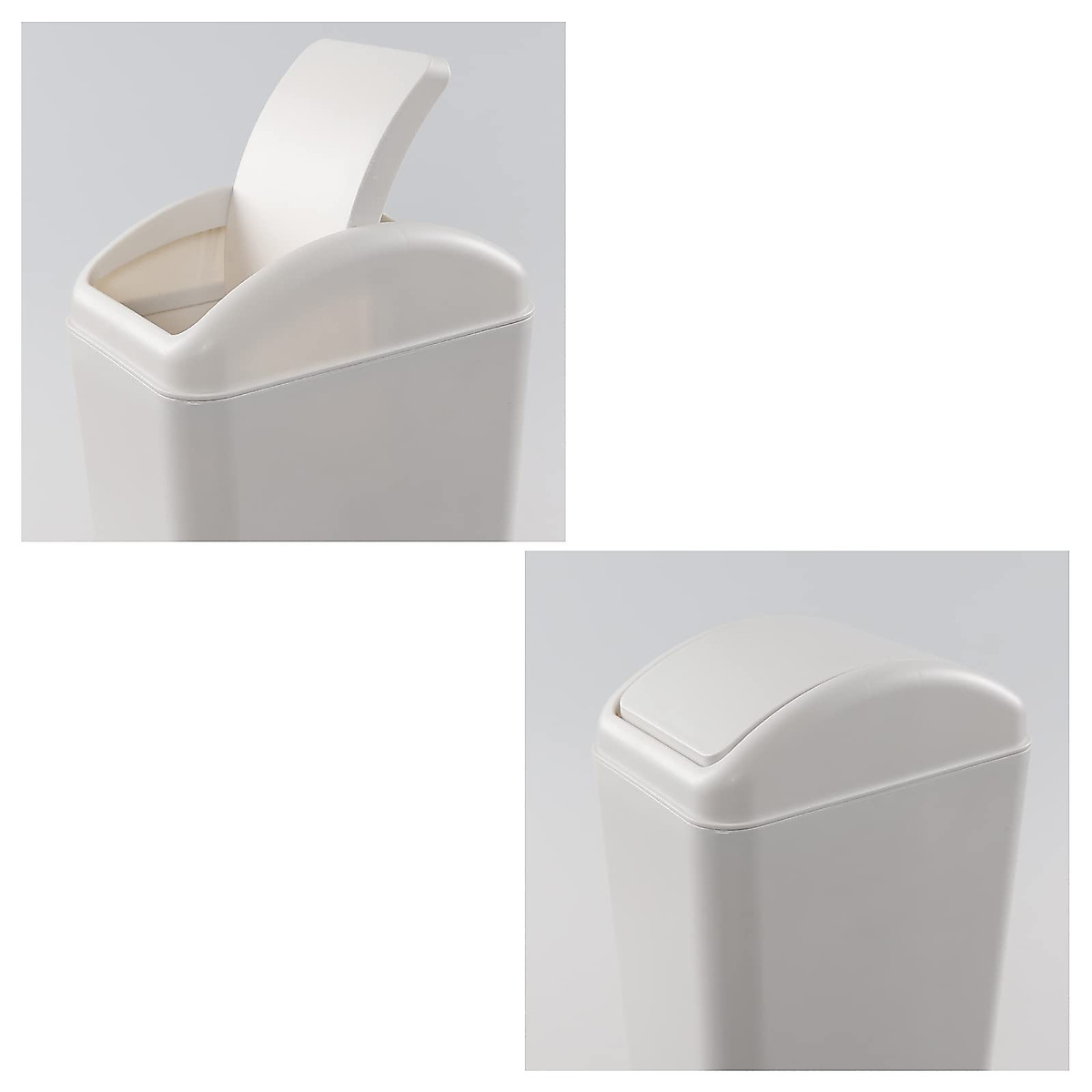 Ucake 3.5 Gallon Plastic Trash Can with Swing Top, Swing Lid Waste Bin