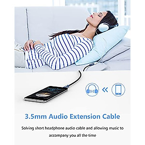 MillSO Headphone Extension Cable 3.5mm Male to Female 4 Pole TRRS Extension Cable [Nylon Braid] Stereo Aux Extension Cable Audio Cord Extender for PC, Smartphone, Speaker - Young Series (4ft/1.2m)