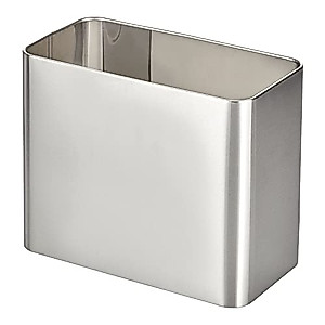 mDesign Deep Steel Floor Stand Toilet Paper Organizer, 4-Roll Tissue Storage Holder Container Bin for Bathroom, Fits Under Sink, Vanity, Shelf, In Cabinet, or Corner, Mirri Collection - Brushed/Chrome