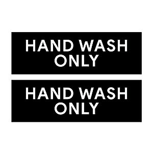Hand Wash Only Sticker Signs | Workplace Hygiene Reminder for Restaurants, Commercial Kitchens, Hospitals, Clinics, and Medical Facilities (Pack of 2)