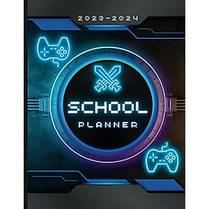 School Planner 2023 2024: GAMER (September 2023/June 2024) for elementary, middle school, ... School and Homework organizer for back to school | Size 8.5” x 11”