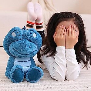 Baby Dinosaur Stuffed Animals, 16" Soft Plush Dinosaur Toy Cute Interactive Hide and Seek Plush Toys Newborn Shower Birthday Gifts for Kids and Adult