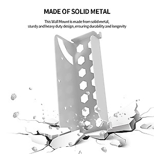 JDDWIN Switch OLED Wall Mount,Wall Mount for Switch/Switch OLED,All Metal Vertical Hanging On Wall (White)