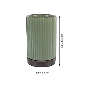 Angoily Silverware Holder Utensil Kitchen Utensil Holder Ceramic Utensil Caddy Chopsticks Cutlery Silverware Storage Organizer for Farmhouse Kitchen Countertop Ceramic Utensil Holder