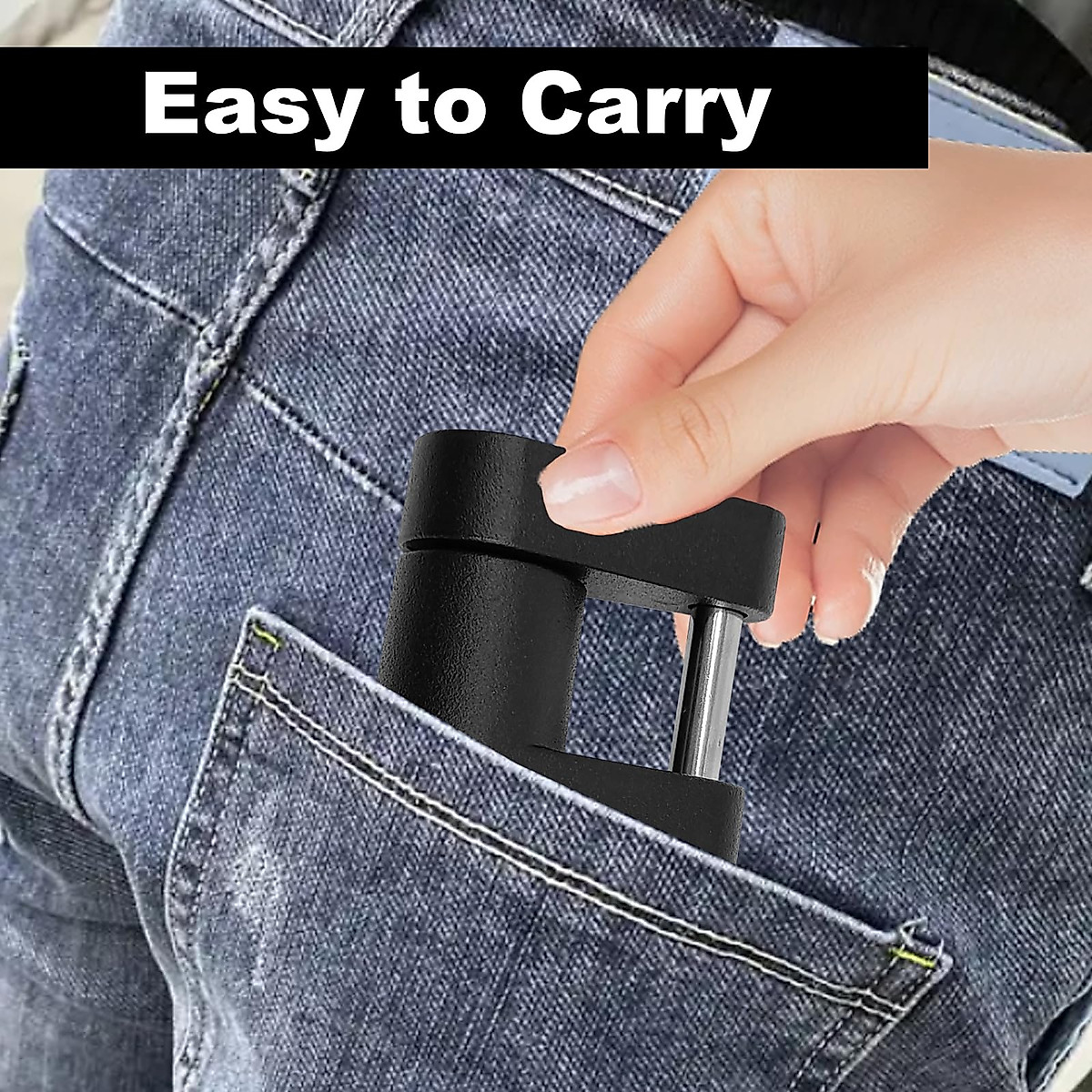 Black Trailer Hitch Coupler Lock Trailer Hitch Lock Tow Boat RV Truck Car's Coupler Heavy Duty Steel Trailer Tongue Locks(1pack)