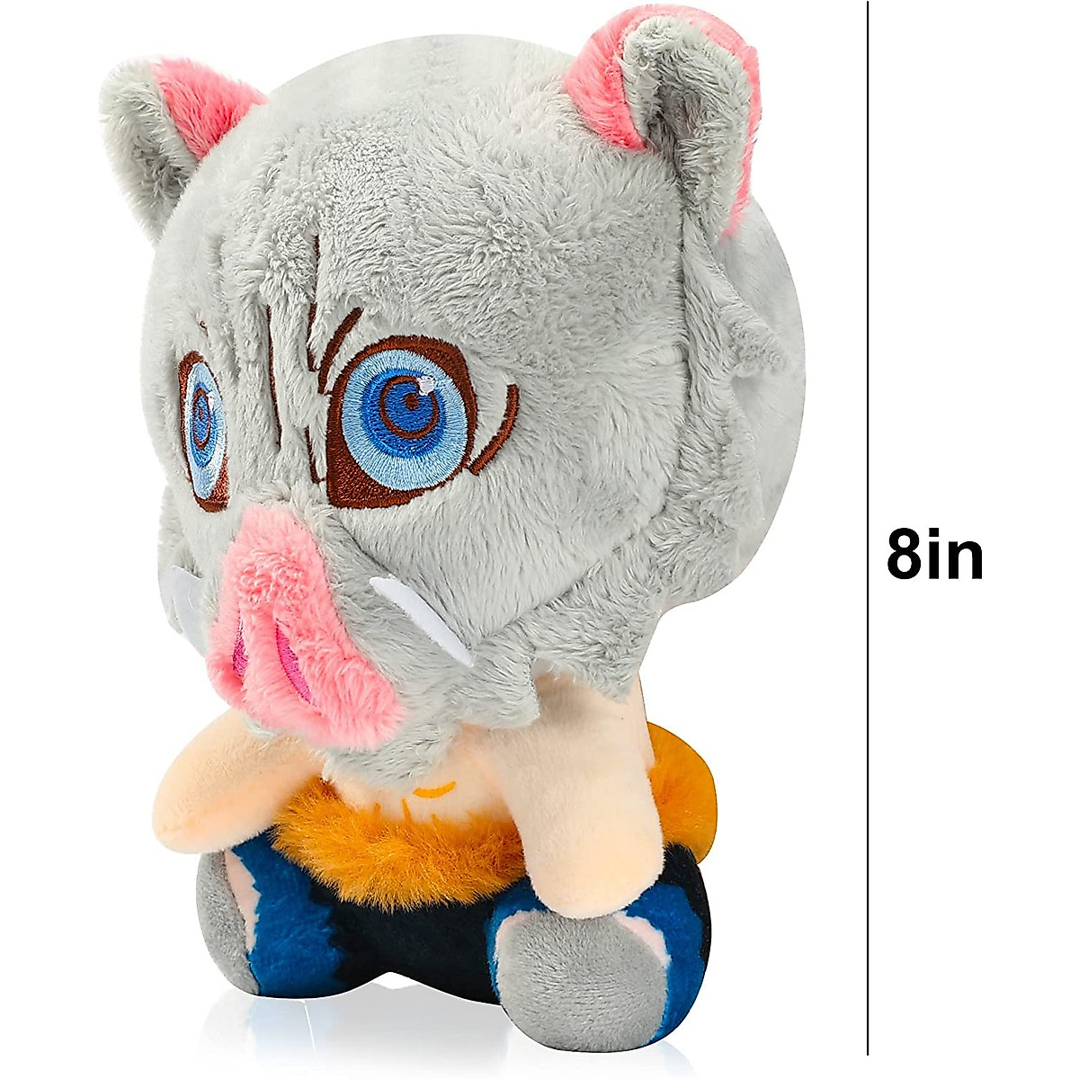 Eurrdc 8" Stuffed Pig Head Anime Figures Collectible Kids Plush Toys Gift for Boys and Girls