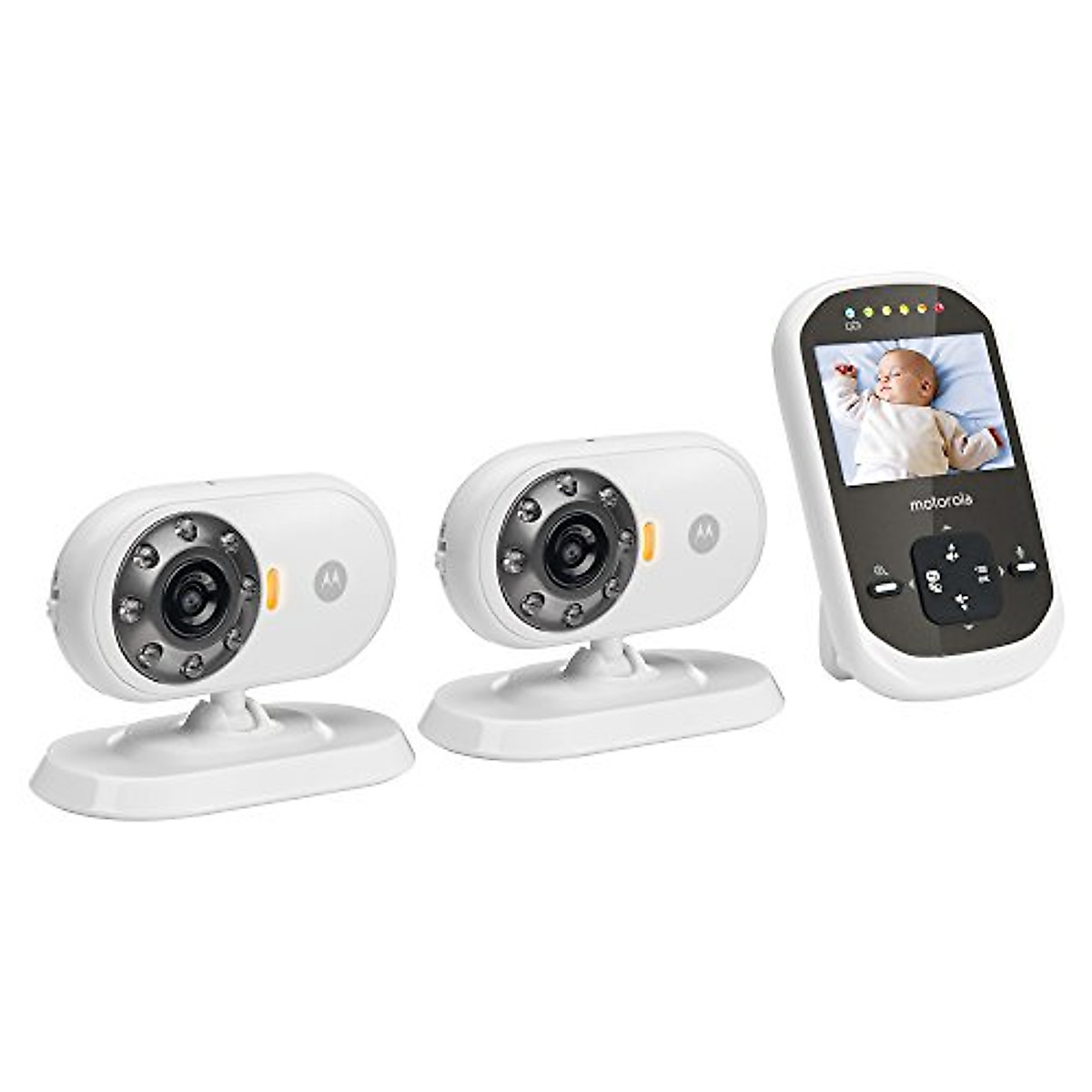 Motorola MBP25-2 Wireless 2.4 GHz Video Baby Monitor with 2.4-Inch Color LCD Screen and Two Cameras