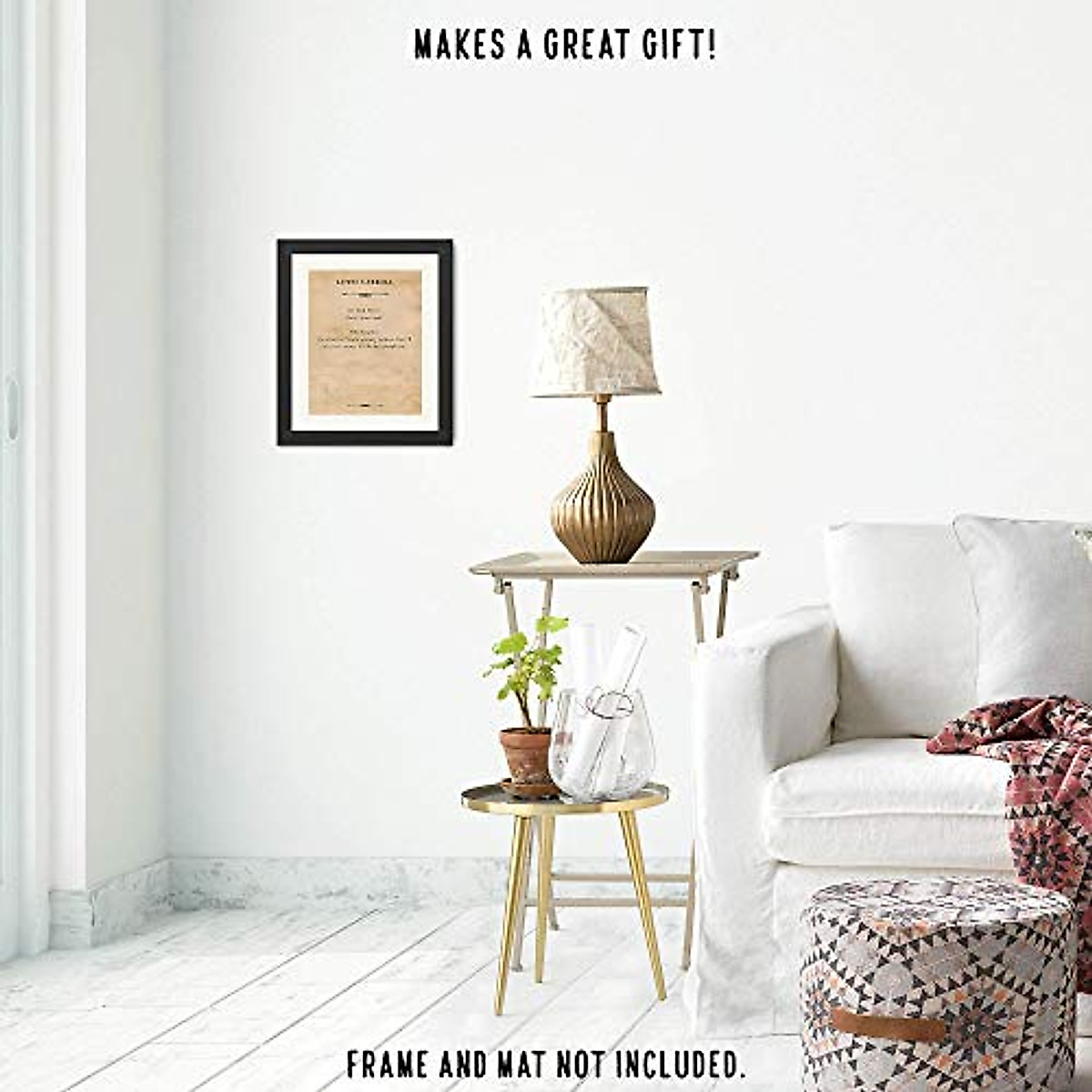 Lewis Carroll Alice in Wonderland Mad Hatter Quote Print, 1 (11x14) Unframed Typography Book Page Photos, Wall Art Decor Gifts Under 15 for Home Office Man Cave School Student Teacher Literary Fan