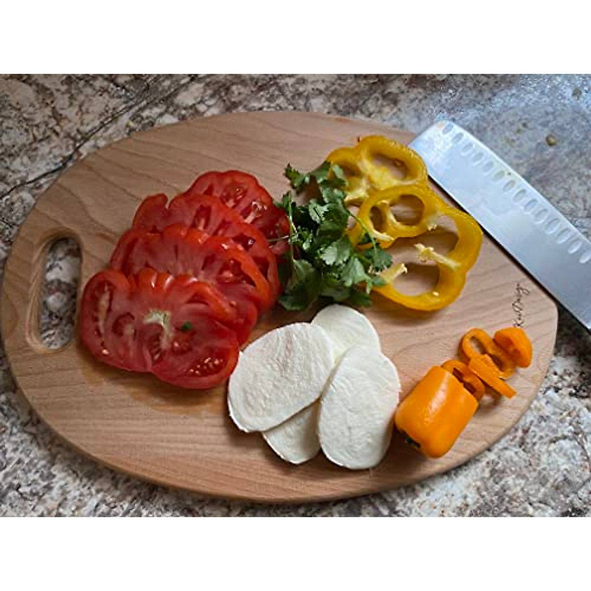 kaiDesign - Heart Design Wooden Cutting Board Coated In Mineral Oil, Quality Beech Wood Design for Housewarming Gifts, Mother's Day Present, Wedding Anniversary and Valentine's Day Gift