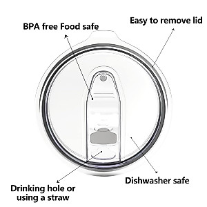 LEIOH 4 Pack 20 oz Tumbler Lid, Replacement Lids Compatible for YETI 20 oz Tumbler,Travel Mug,Spill Proof Splash Resistant Silicone Sliding Covers,Straw Friendly, BPA Free