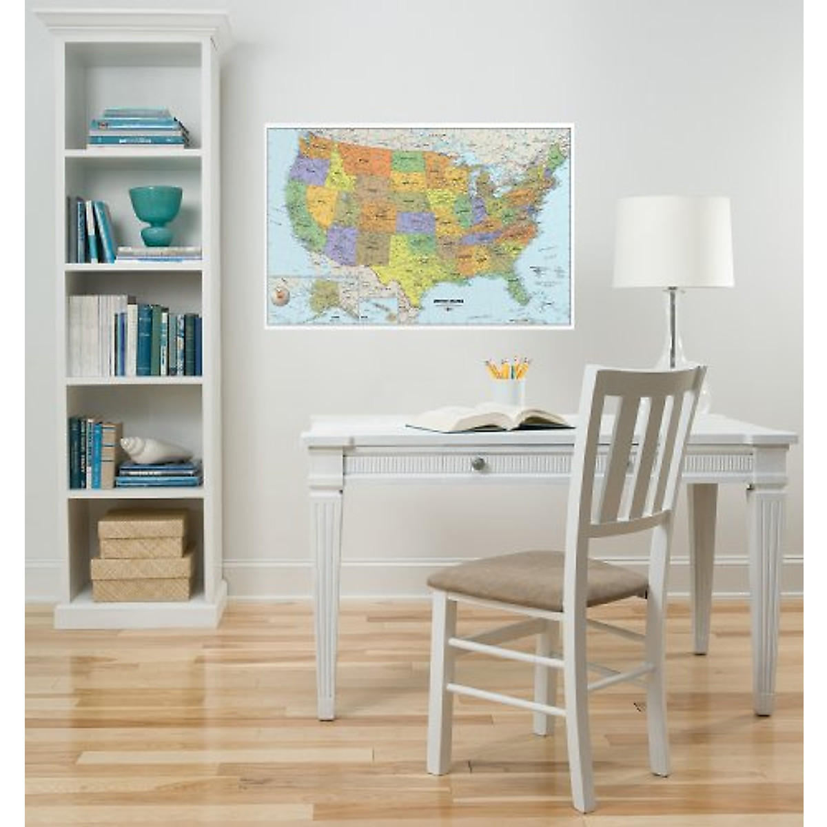 WallPops WPE99073 USA Dry Erase Map, Multicolor