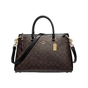 COACH Signature Mia Satchel Brown/Black One Size