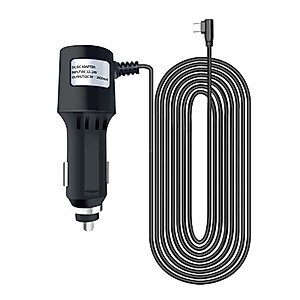 HUPEJOS Car Charger Type-C Adapter for V7/V7PRO/V80-4CH Dash cam, Replacement Vehicle Power Cable Cord