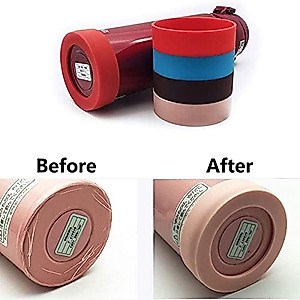20 PCS 65mm Protective Cup Mat Silicone Sleeve Heat-Resistant Water Bottle Holder Insulation Mat Non-Slip Cup Mug Coaster (10 Colors,2 of Each)