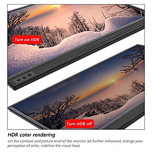 15.6-inch Ultra-Thin Touch HDR HD Portable Monitor 1080P, Support The Connection of Computer/Cell Phone/Game Machine/Keyboard/Mouse