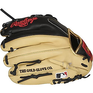 Rawlings | HEART OF THE HIDE Baseball Glove | CONTOUR - Youth Fit | Advanced Break-In | 11.5" | Pro I Web | Right Hand Throw | Camel/Black