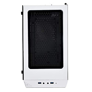 Silverstone SST-PS15W-G (White + Tempered Glass Window) Micro-ATX, Mini-DTX, Mesh Front Panel, Steel Body, Tempered Glass Side Panel