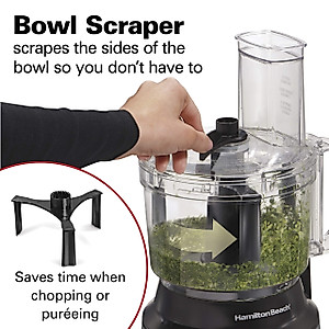Hamilton Beach Food Processor & Vegetable Chopper + Portable Blender for Shakes and Smoothies