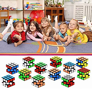 YCSH 24 Pack Classroom Gifts, Mini Cubes Set Party Favors Cube Puzzle, Puzzle Cube Eco-Friendly Safe Material with Vivid Colors,Party Puzzle Game for Boys Girls.