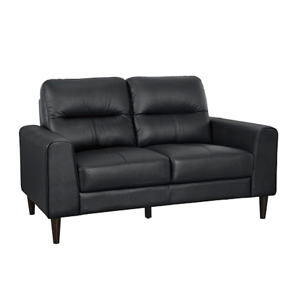 Lexicon Prenzo Leather Match Living Room Sofa Set, 3-Piece, Black