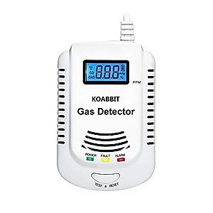 Combination Natural Gas and Carbon Monoxide Detector Plug in 2-in-1 Co Detector and Combustible Gas Detector,Propane,LPG,Gas Leak Detector for Kitchen/Home.