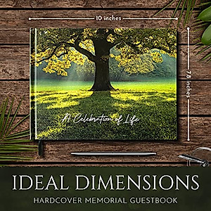 Celebration of Life Funeral Guest Book, Tree Design Funeral Guestbook with Pen, Memorial Service Guest Book, Memorial Guest Book, Memorial Book, Funeral Book, Signature Book, Funeral Book Guest