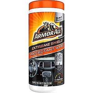 Extreme Shield Protectant Wipes by Armor All, Interior Car Cleaning Wipes with UV Protection Against Cracking and Fading, 25 Count