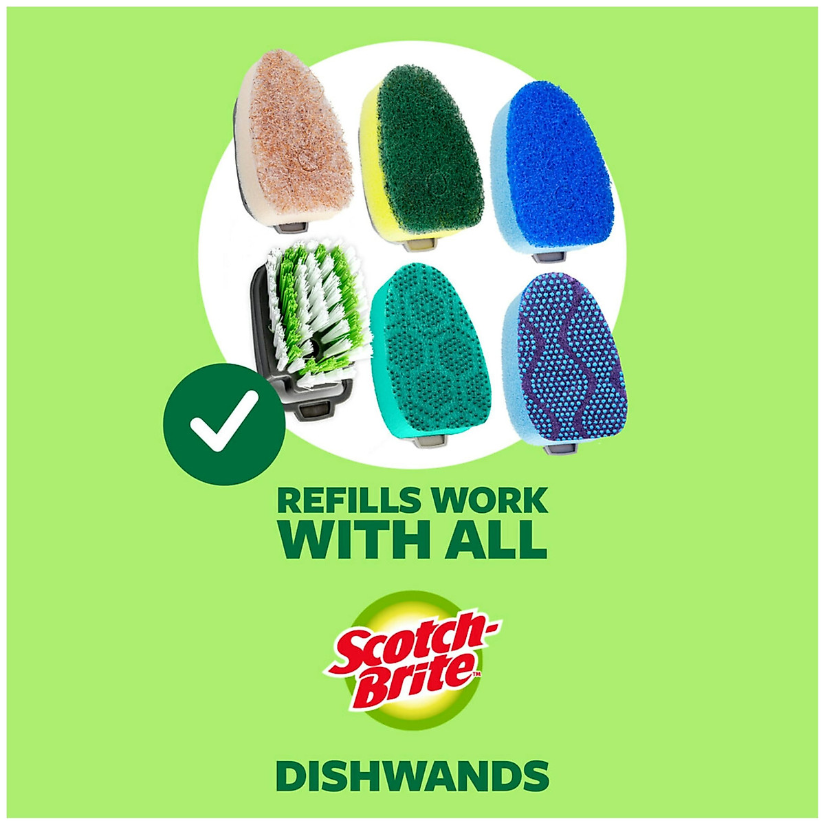 Scotch-Brite Non-Scratch Dishwand, Keeps Hands out of the Mess